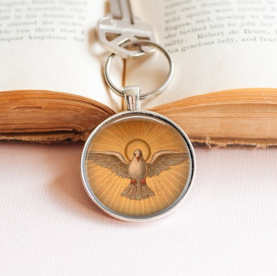 Holy Dove Key Ring Holy Spirit Dove Key Ring Religious Key - Etsy