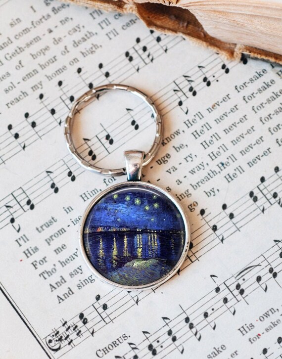 Starry Night Van Gogh Key Ring Van Gogh Key Ring Van Gogh | Etsy