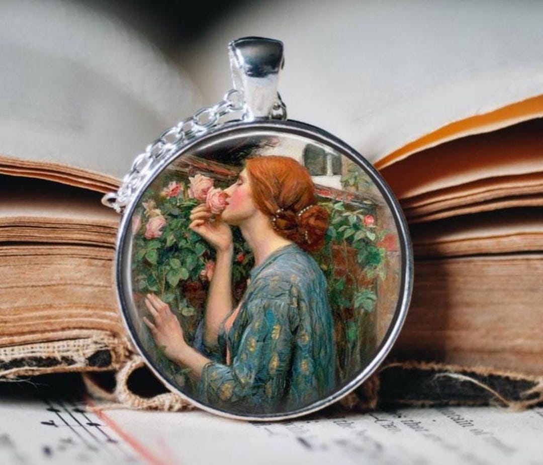 Pre-raphaelite 'soul of the Rose' Pendant Necklace - JW Waterhouse Art ...