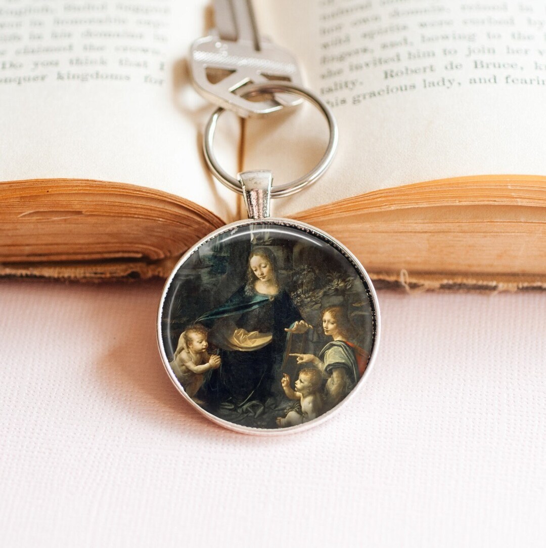 Virgin of the Rocks Key Ring: Leonardo Da Vinci Gift - Etsy
