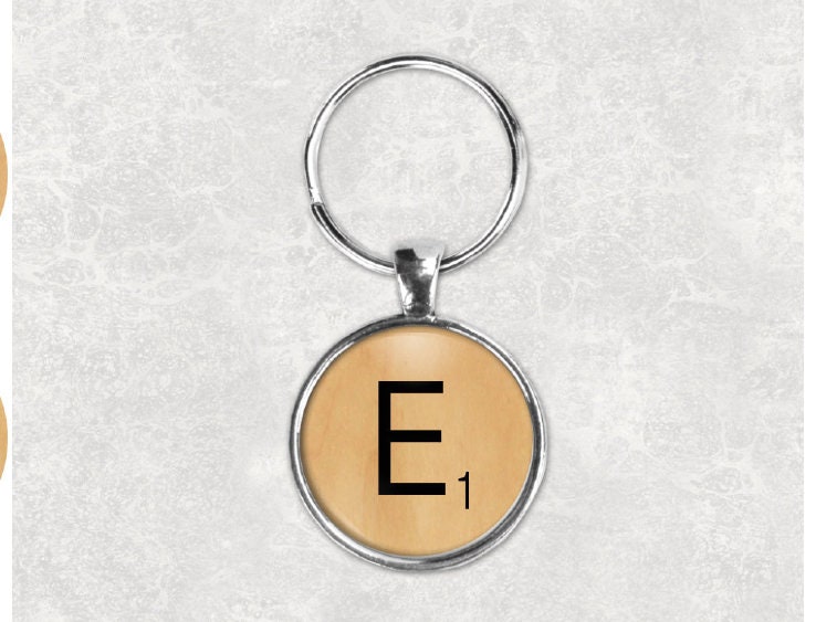 Scrabble Tile Letter Key Ring A to Z Available Scrabble - Etsy