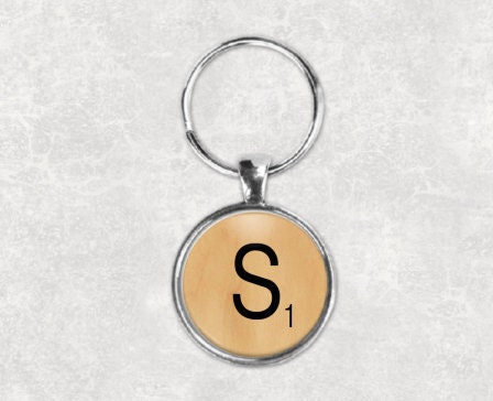 Scrabble Tile Letter Key Ring A to Z Available Scrabble - Etsy