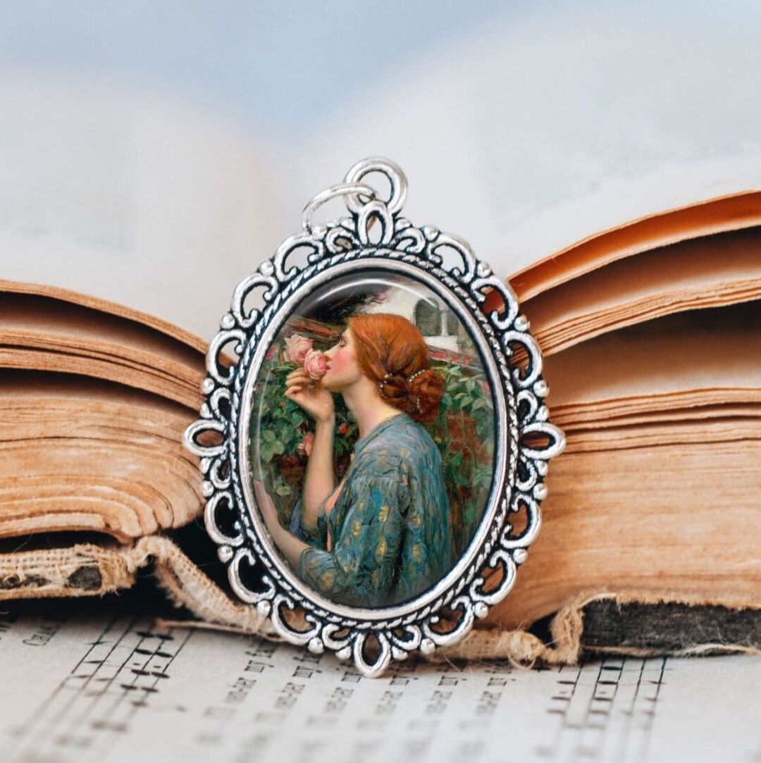 Pre-raphaelite 'soul of the Rose' Pendant Necklace: J.W. Waterhouse Art ...