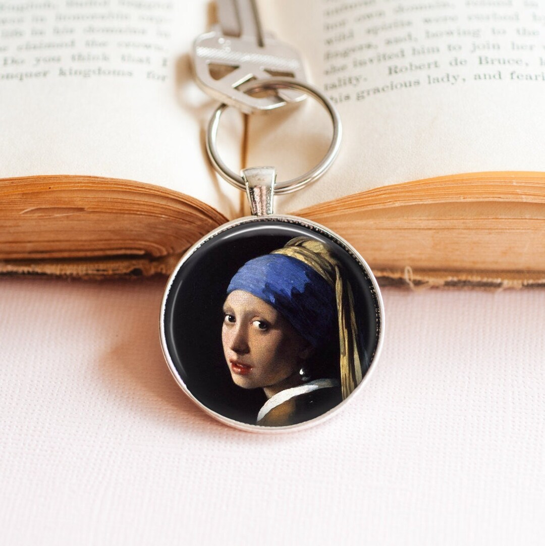Girl With the Pearl Earring Key Ring - Art Lovers Key Ring - Vermeer ...