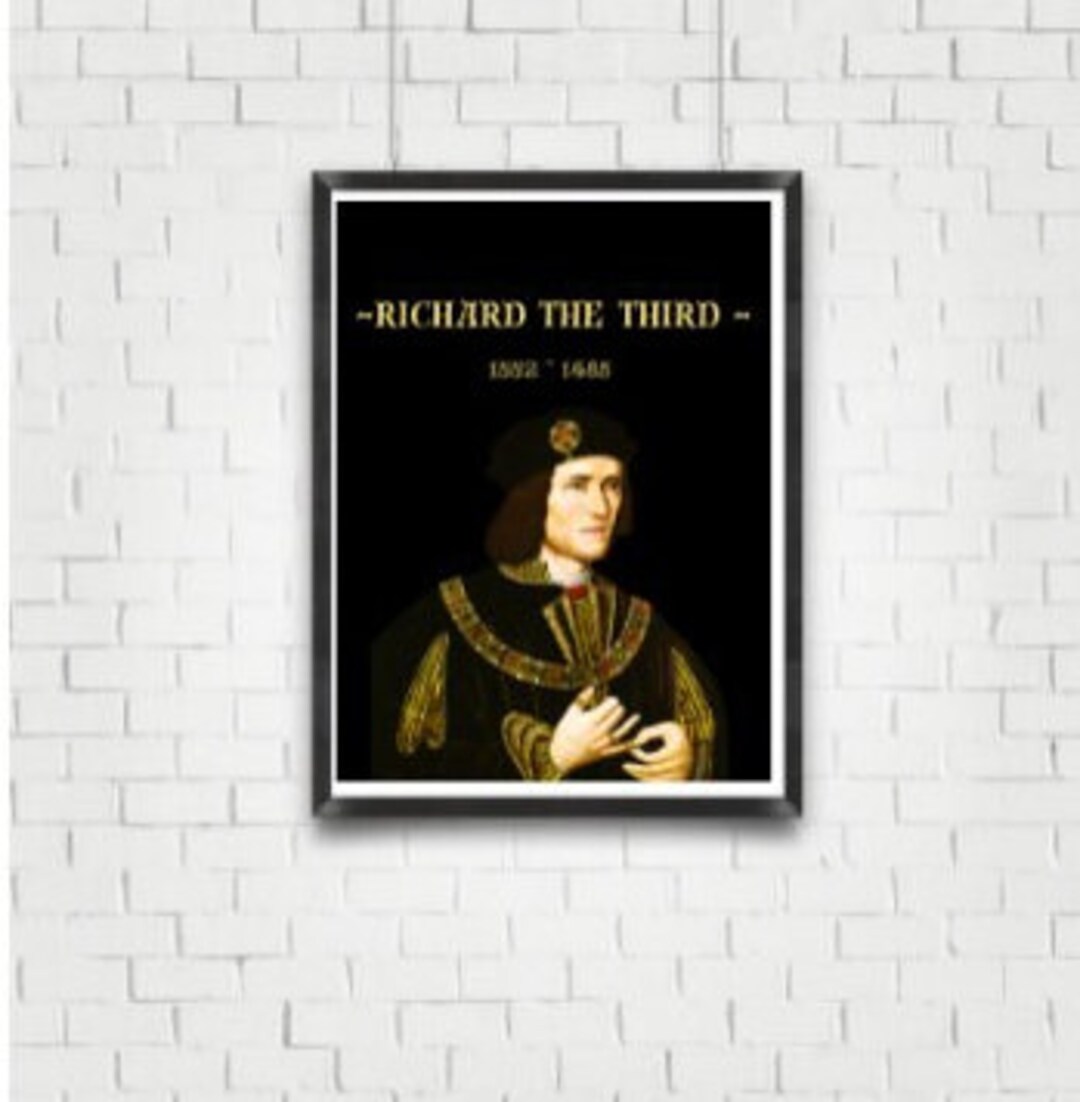Poster Roi Richard III A4 et A3 Poster Richard III Cadeau roi d ...