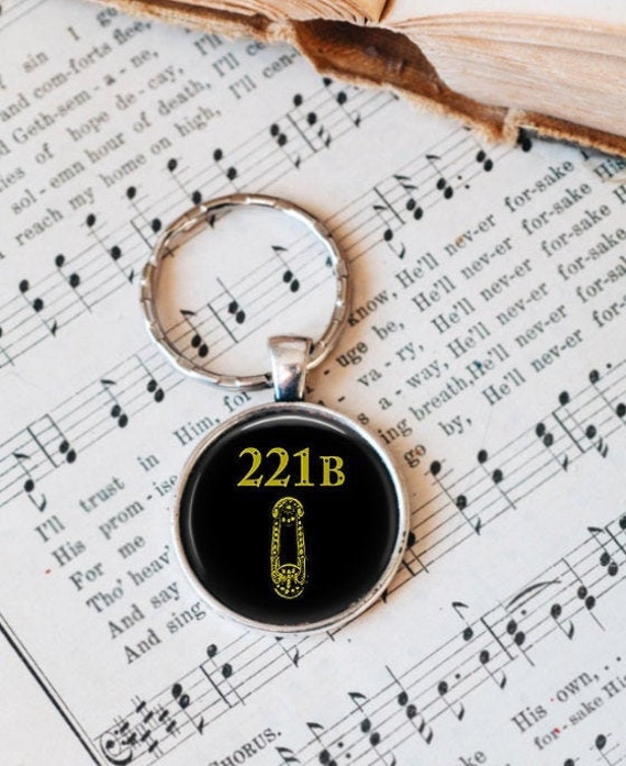 221b Baker Street Key Ring Sherlock Holmes Key Ring Literary | Etsy