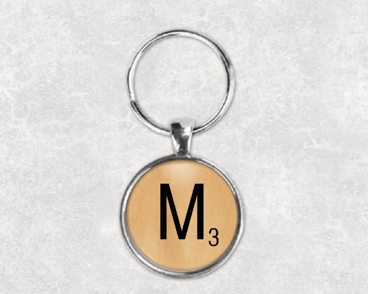 Scrabble Tile Letter Key Ring A to Z Available Scrabble - Etsy