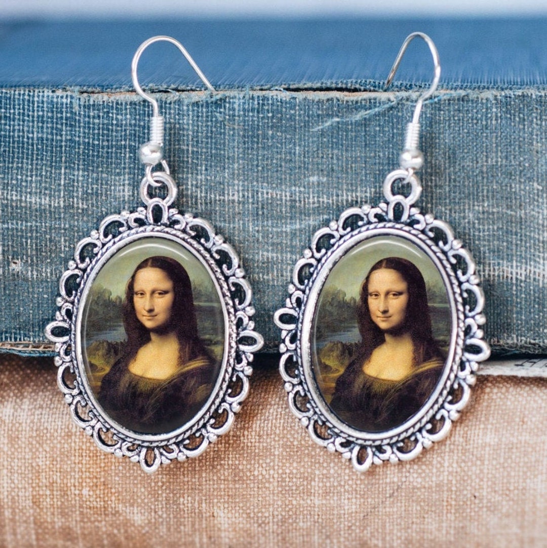 Mona Lisa Earrings: Leonardo Da Vinci Art Jewellery - Etsy