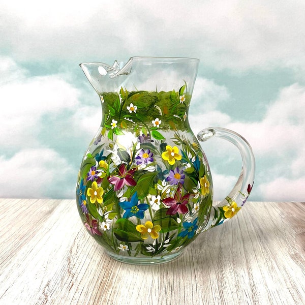 Small Glass Pitcher - Etsy