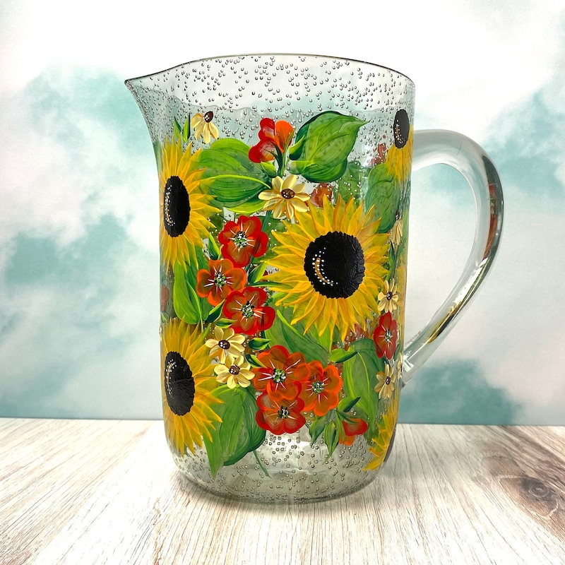 Sunflower Pitcher - Etsy