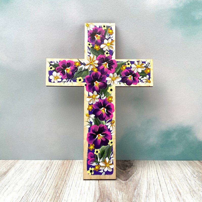 Hand Painted Wooden Crosses - Etsy