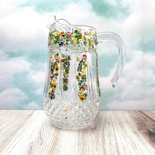 Hand Painted Pitcher - Etsy