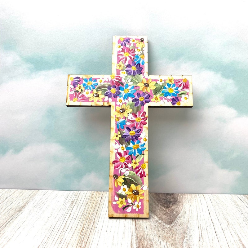 Painted Cross - Etsy