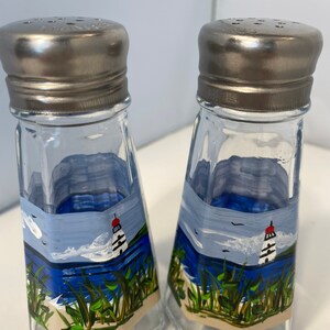 Salt and Pepper Shakers. Beach Decor Shakers. Lighthouse Salt and ...