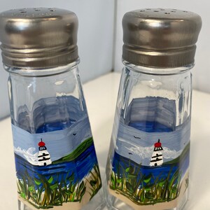 Salt and Pepper Shakers. Beach Decor Shakers. Lighthouse Salt and ...