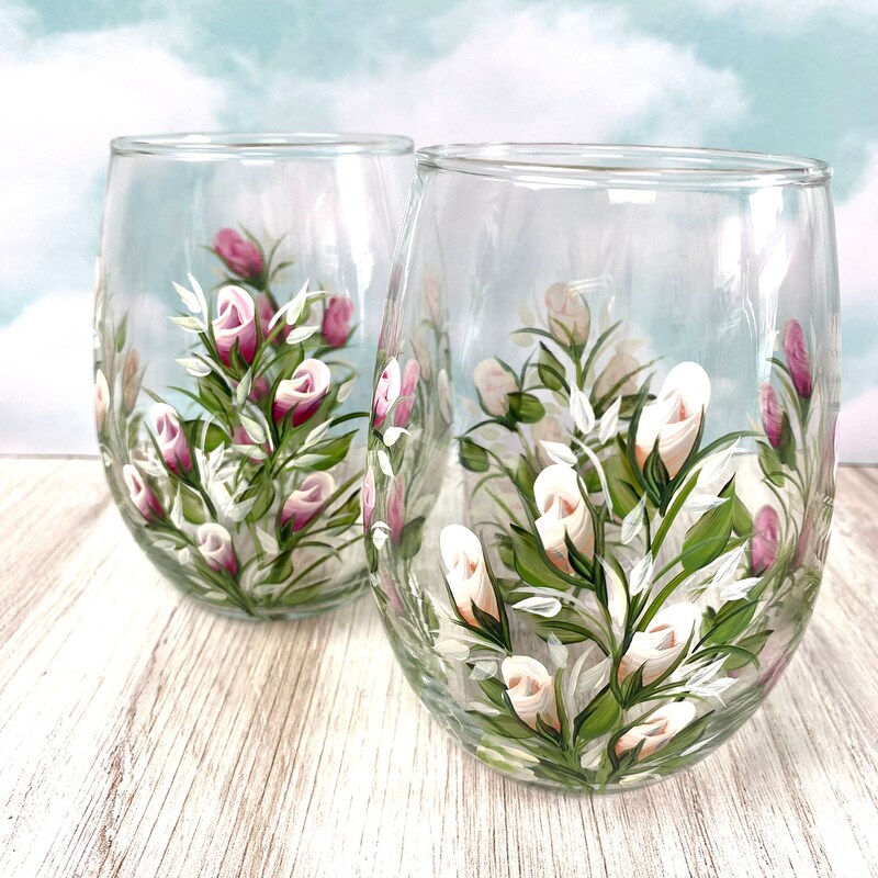 Hand Painted Roses - Etsy