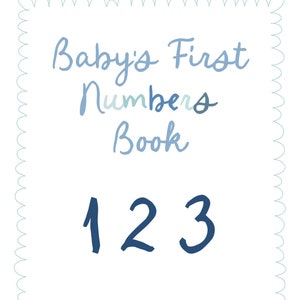 Baby's First Numbers Book Blues - Etsy
