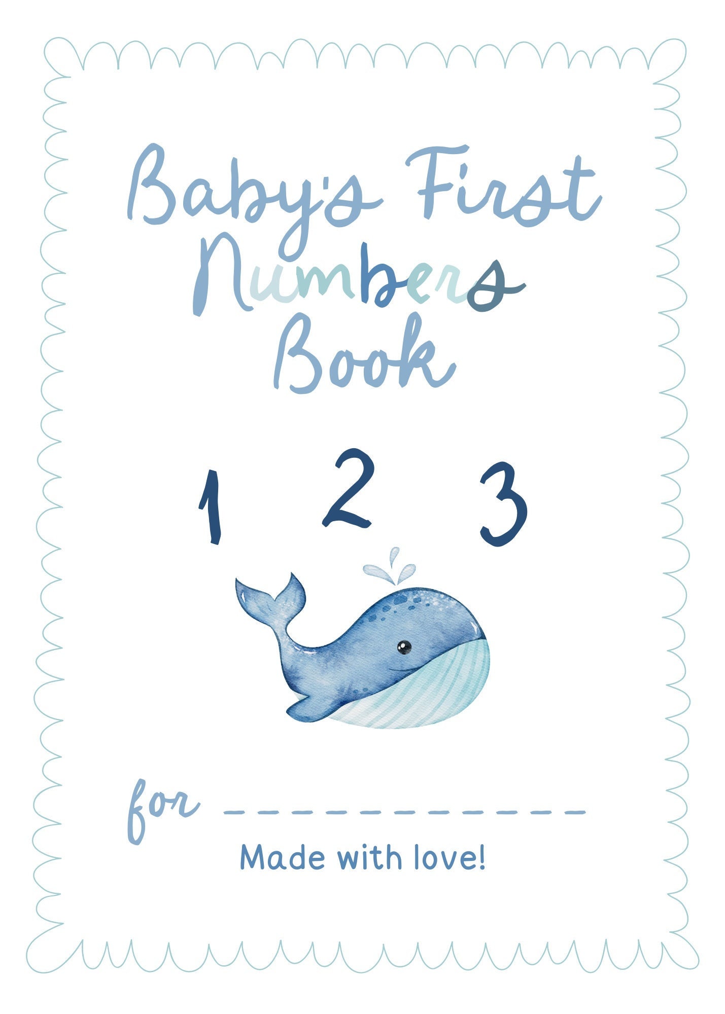 Baby's First Numbers Book Blues - Etsy