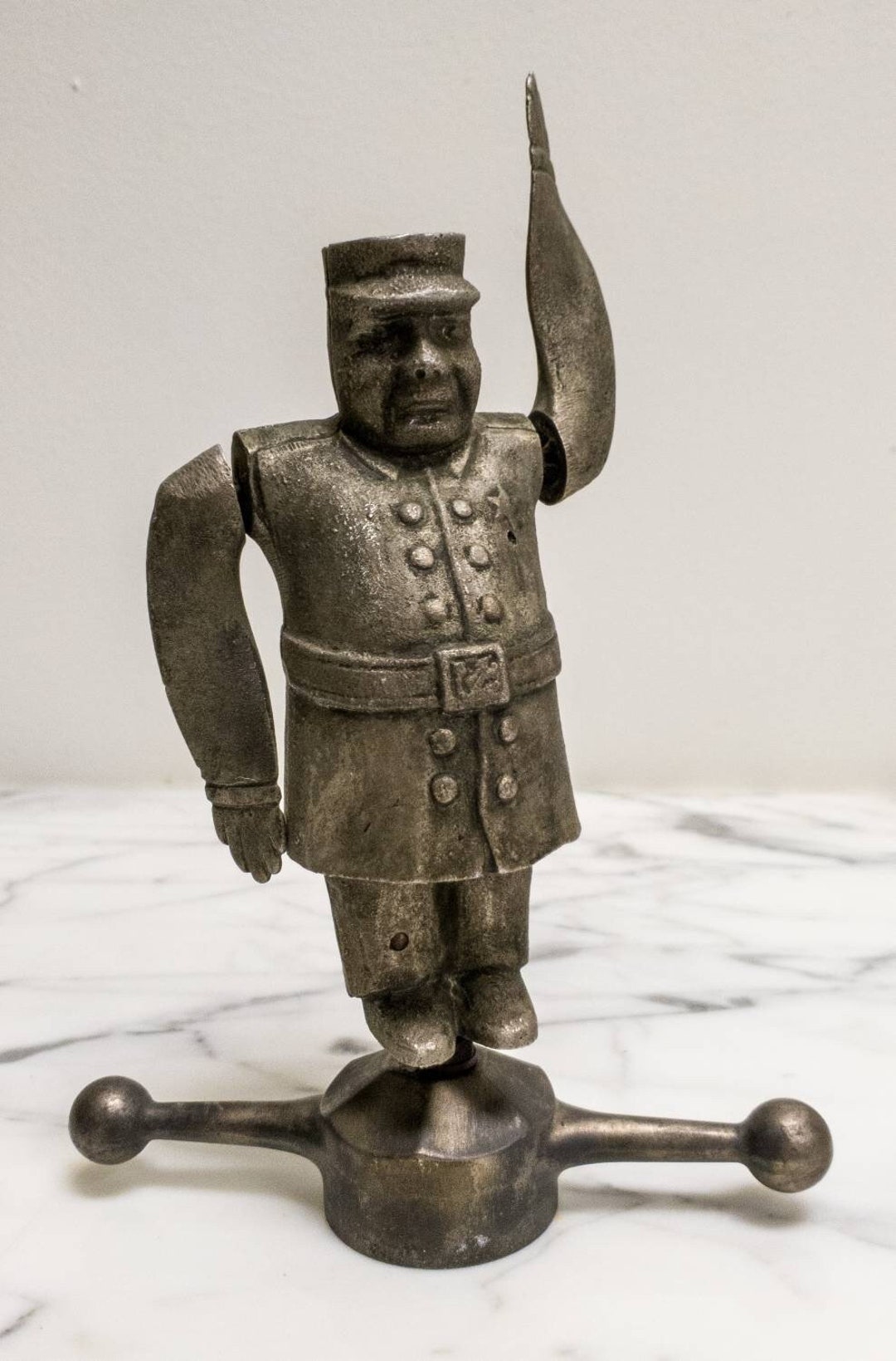 Antique COP Whirligig Radiator Cap Automobile Mascot Hood Ornament - C ...