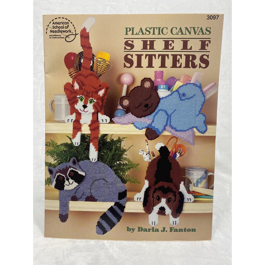 Plastic Canvas Shelf Sitters Pattern Booklet American School - Etsy México
