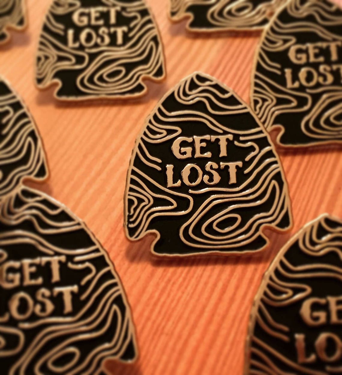 Arrowhead Enamel Pin, Get Lost Pin, Adventure Pin, Outdoor Pin, Gift ...