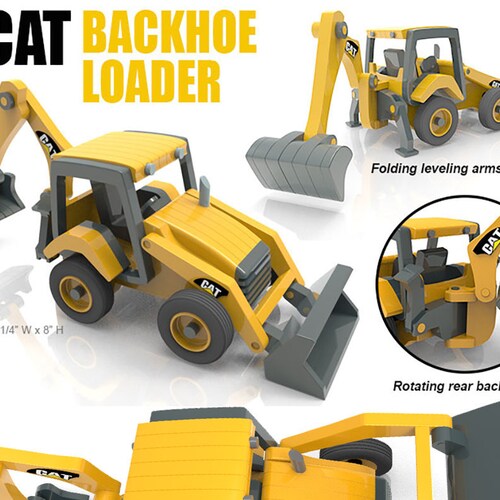 CAT Backhoe Loader Wood Toy Plans & Patterns PDF Download - Etsy