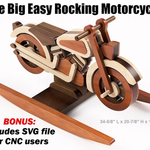 Rocking Motorcycle Wood Toy Plans & Patterns PDF Download - Etsy