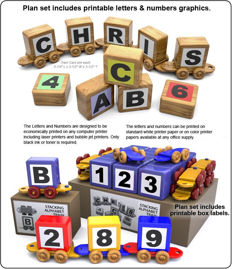 Learning Toys Stacking Alphabet Name Train PDF Download | Etsy