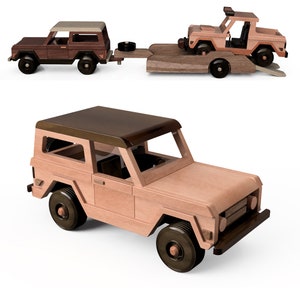1963 Ford Bronco + Trailer & Mud Truck Wood Toy Plans and Patterns (3 ...