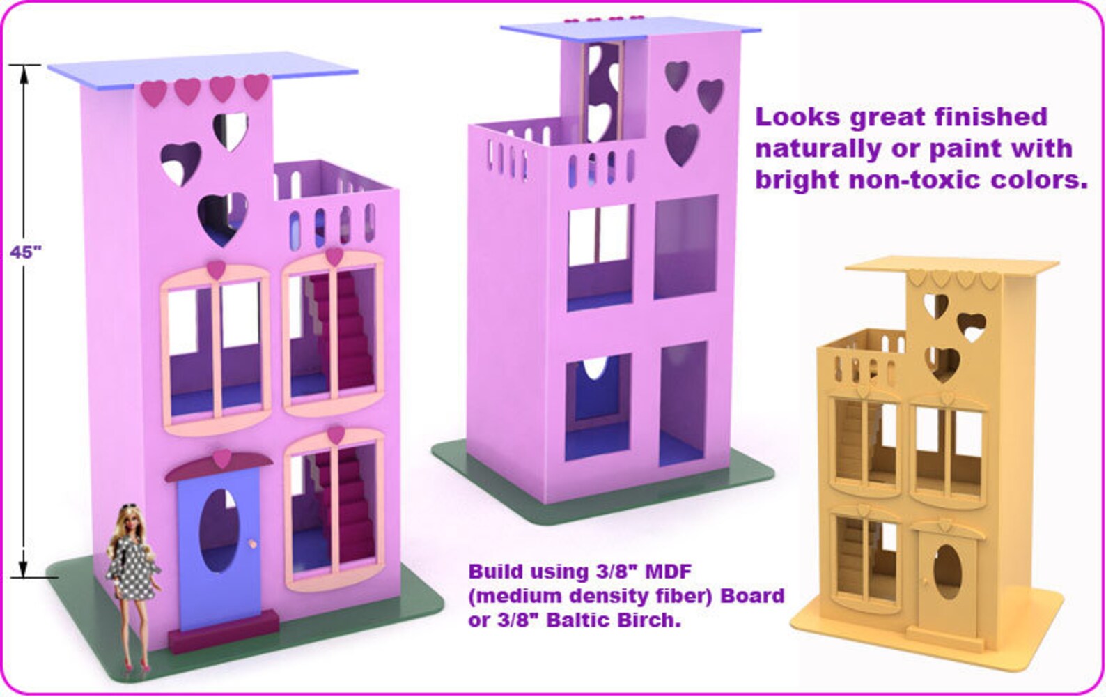 Easy-build Doll House for 12" Dolls (barbie) (PDF Download) - Etsy