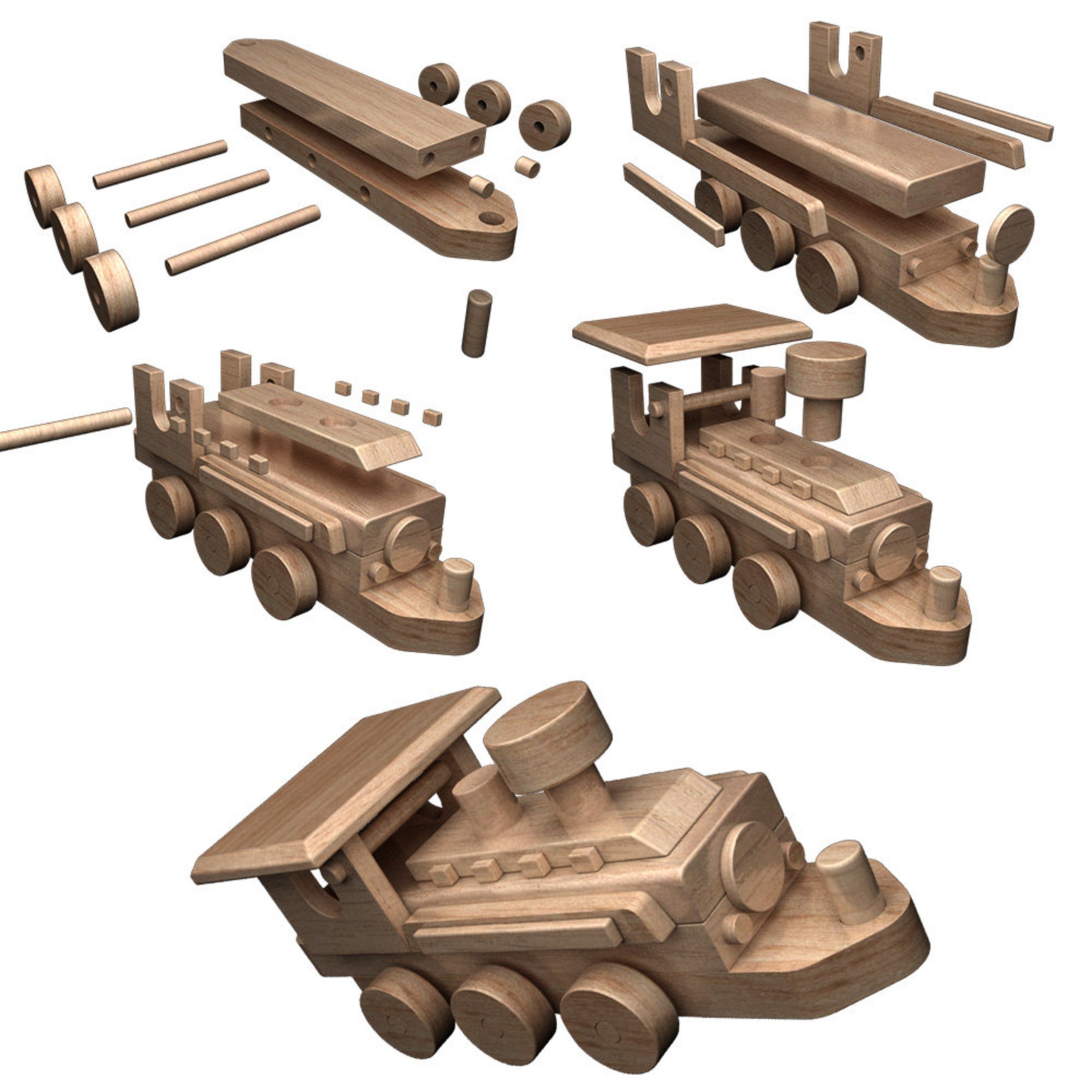 Vintage 1955 Wood Toy Train Wood Toy Plans & Patterns PDF Download - Etsy