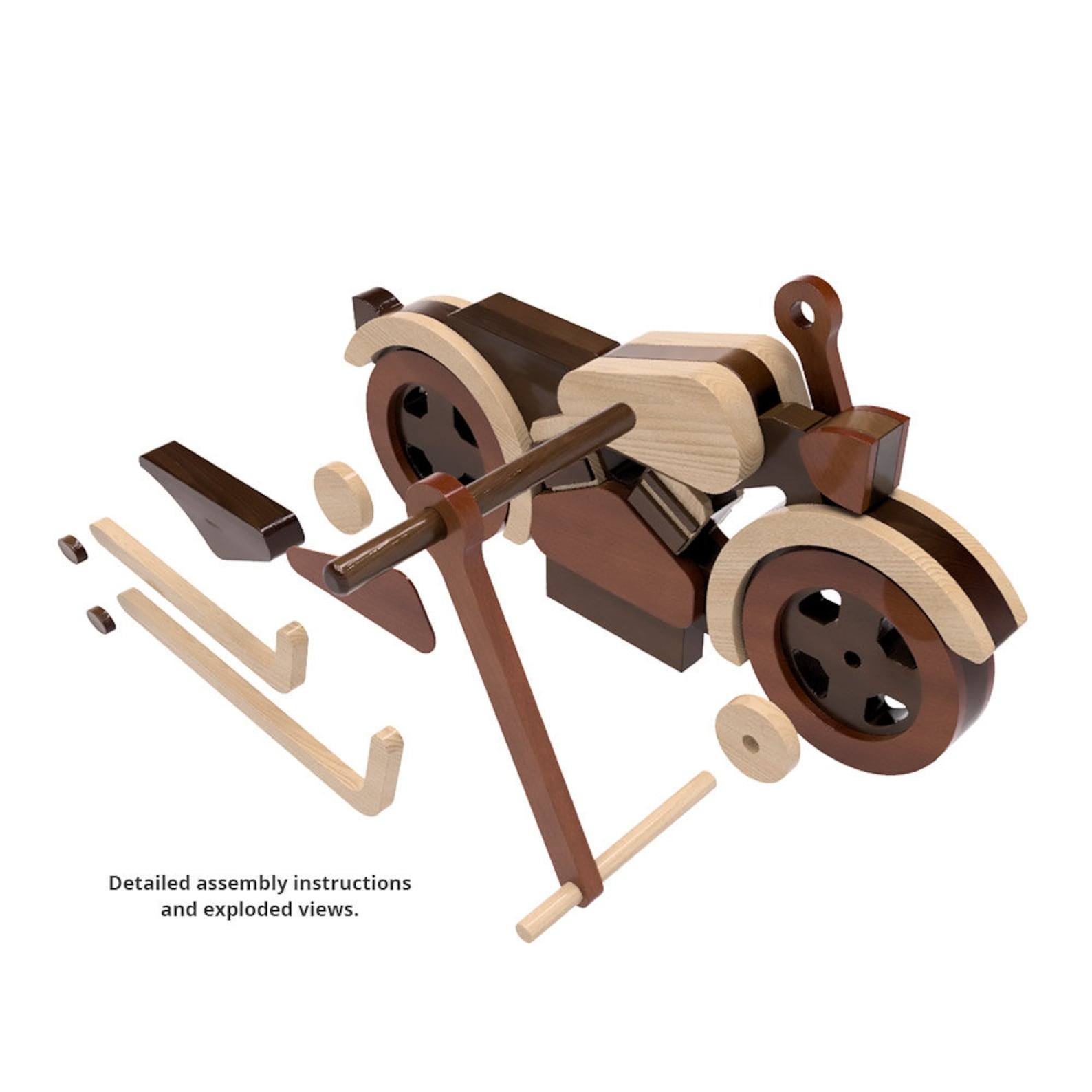 Rocking Motorcycle Wood Toy Plans & Patterns (PDF Download + SVG File ...