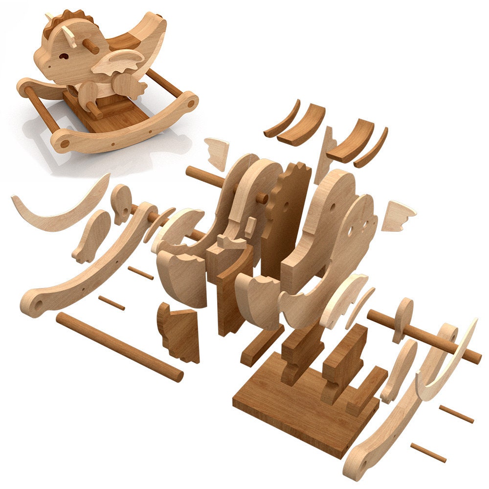 Puff the Rocking Dragon Wood Toy Plans & Patterns PDF - Etsy Canada