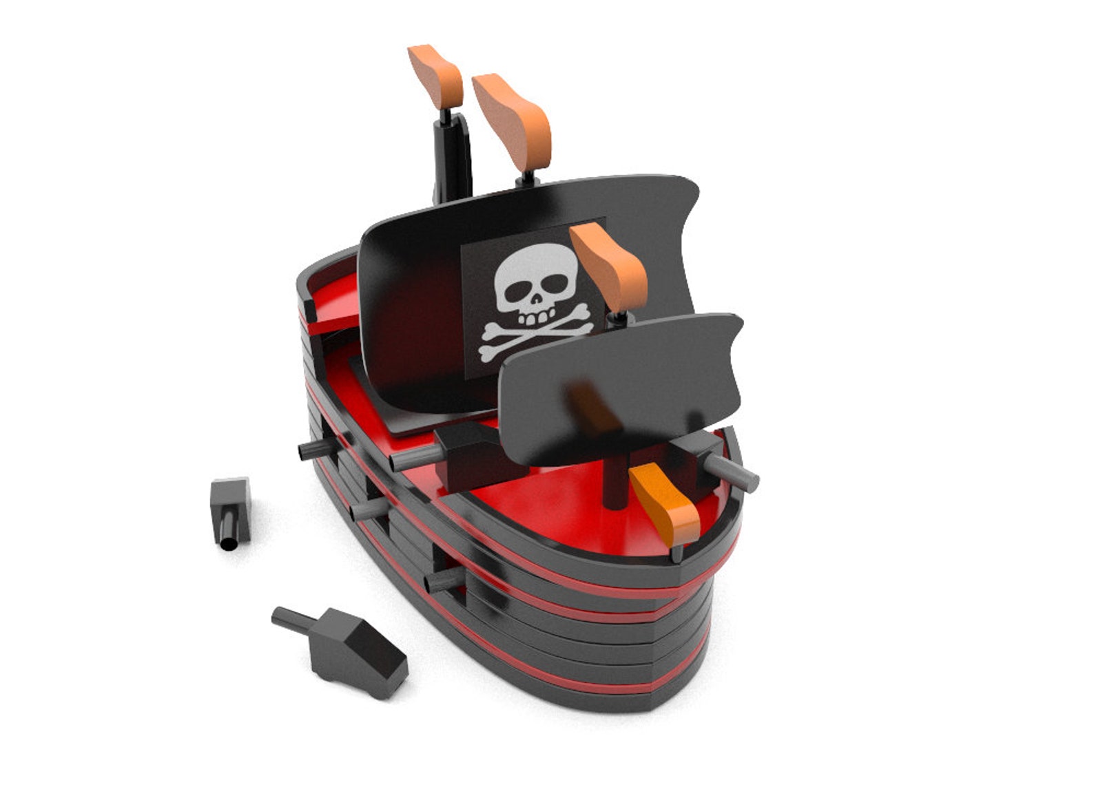 Blackbeard Pirate Ship Classic Noah's Ark Wood Toy Plans | Etsy