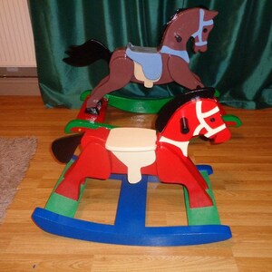 Antique 1890 Rocking Horse + Quick N' Easy Heirloom Rocking Horse Wood ...