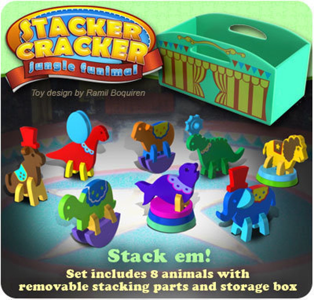 Scroll Saw Animal Stacker Crackers PDF Download - Etsy