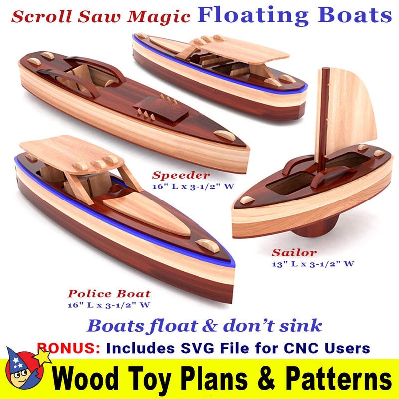 Wooden Toy Boat - Etsy