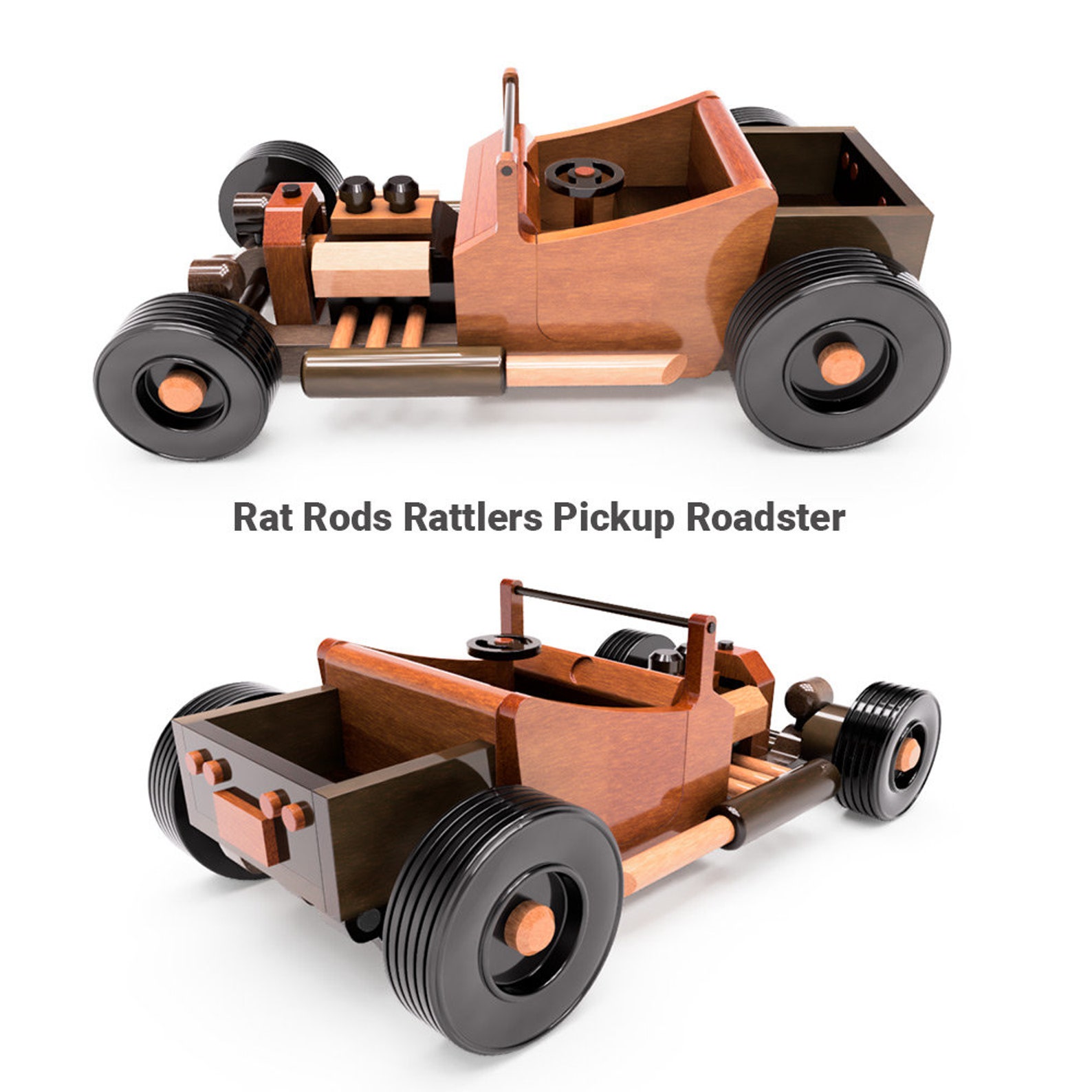 Rat Rods Rattlers Wood Toy Plans & Patterns 4 PDF Downloads - Etsy
