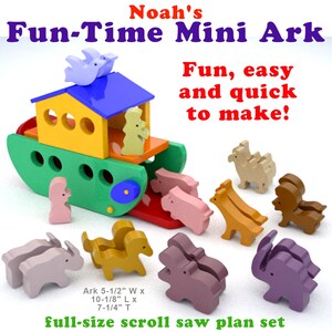 Noah's Fun-time Mini Ark Wood Toy Plans & Patterns PDF Download - Etsy