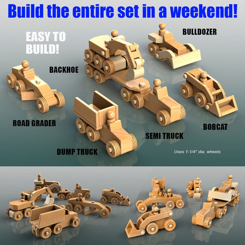 Mini Constructors Set of Six Construction Trucks 3 PDF - Etsy