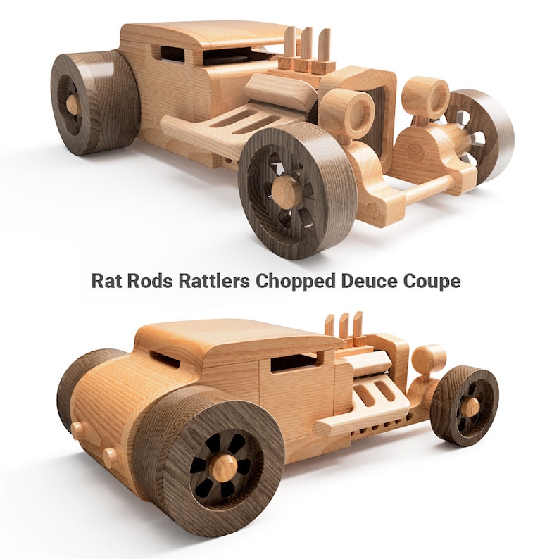 Rat Rods Rattlers Wood Toy Plans & Patterns (4 PDF Downloads + + SVG ...