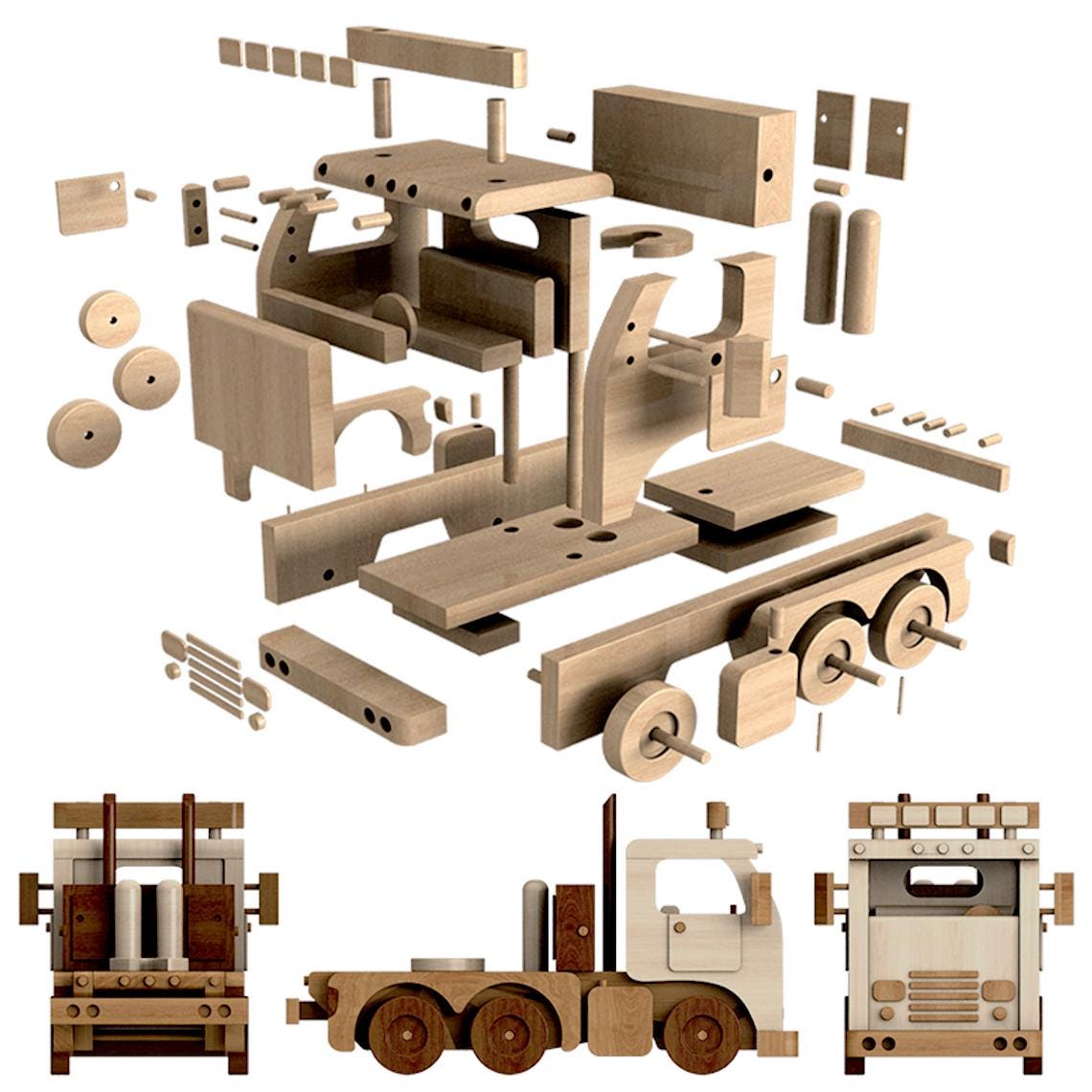 Super MAX 4 Truck Fleet Wood Toy Plans & Patterns (5 PDF Downloads) - Etsy