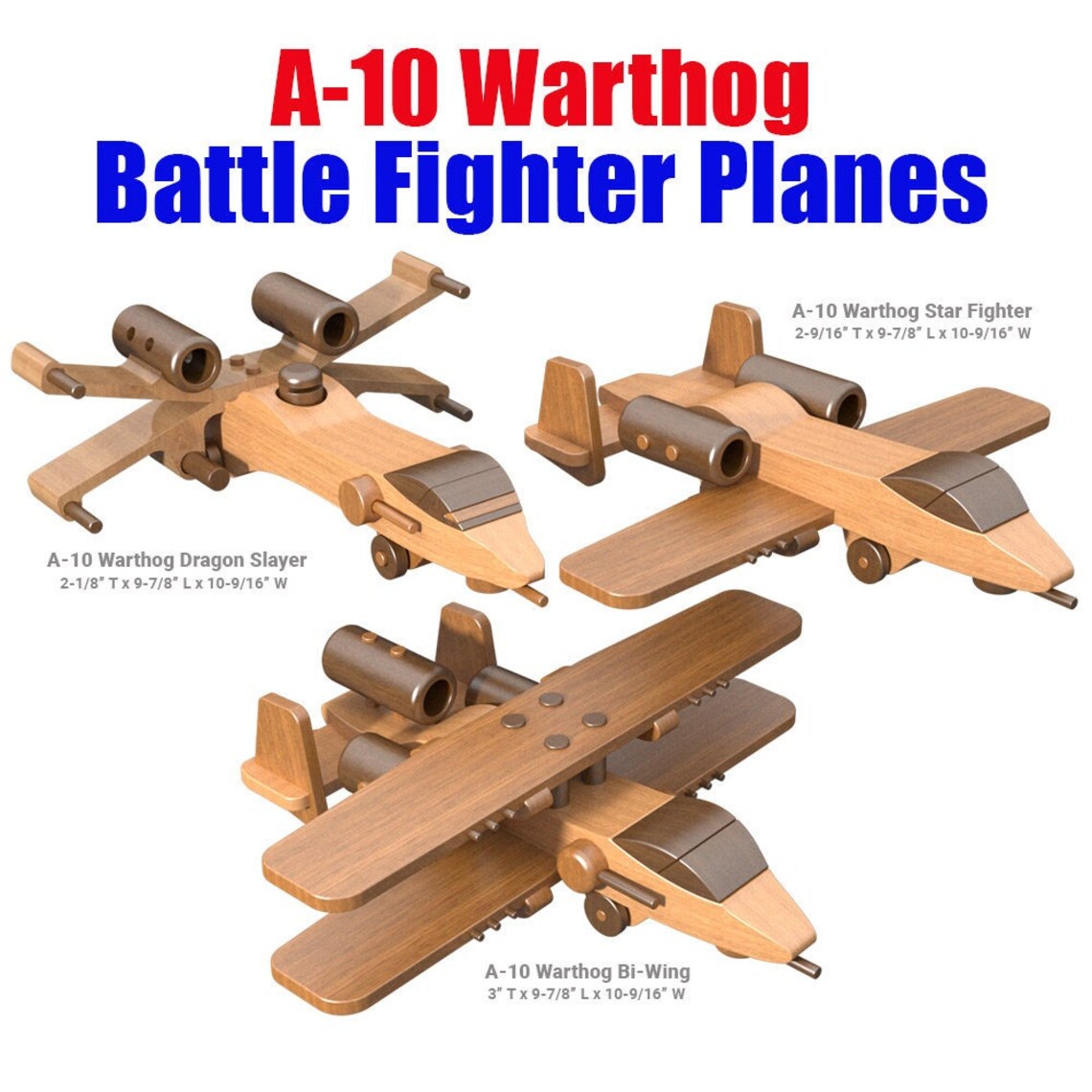 A-10 Warthog Battle Fighter Planes Wood Toy Plans & Patterns - Etsy