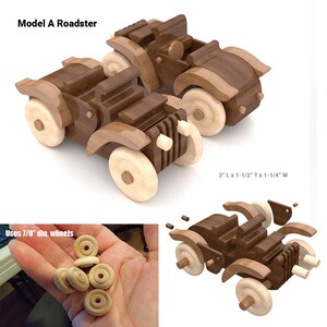 Six Mini Model A Cars Wood Toy Plans and Patterns (PDF Download + SVG ...