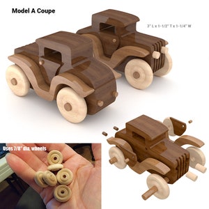 Six Mini Model A Cars Wood Toy Plans and Patterns (PDF Download + SVG ...