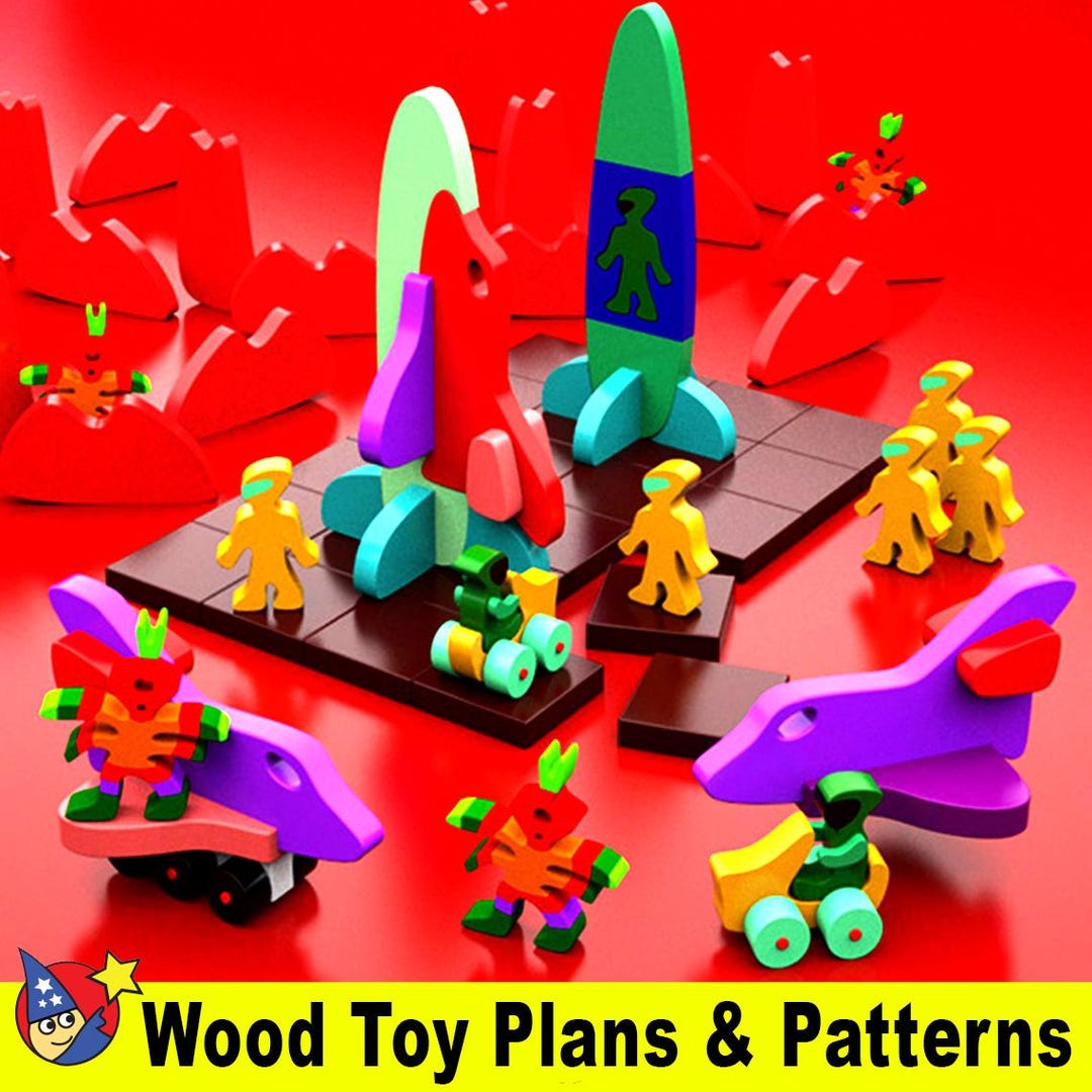 Red Planet Rockets Scroll Saw Plan Set (PDF Download) - Etsy