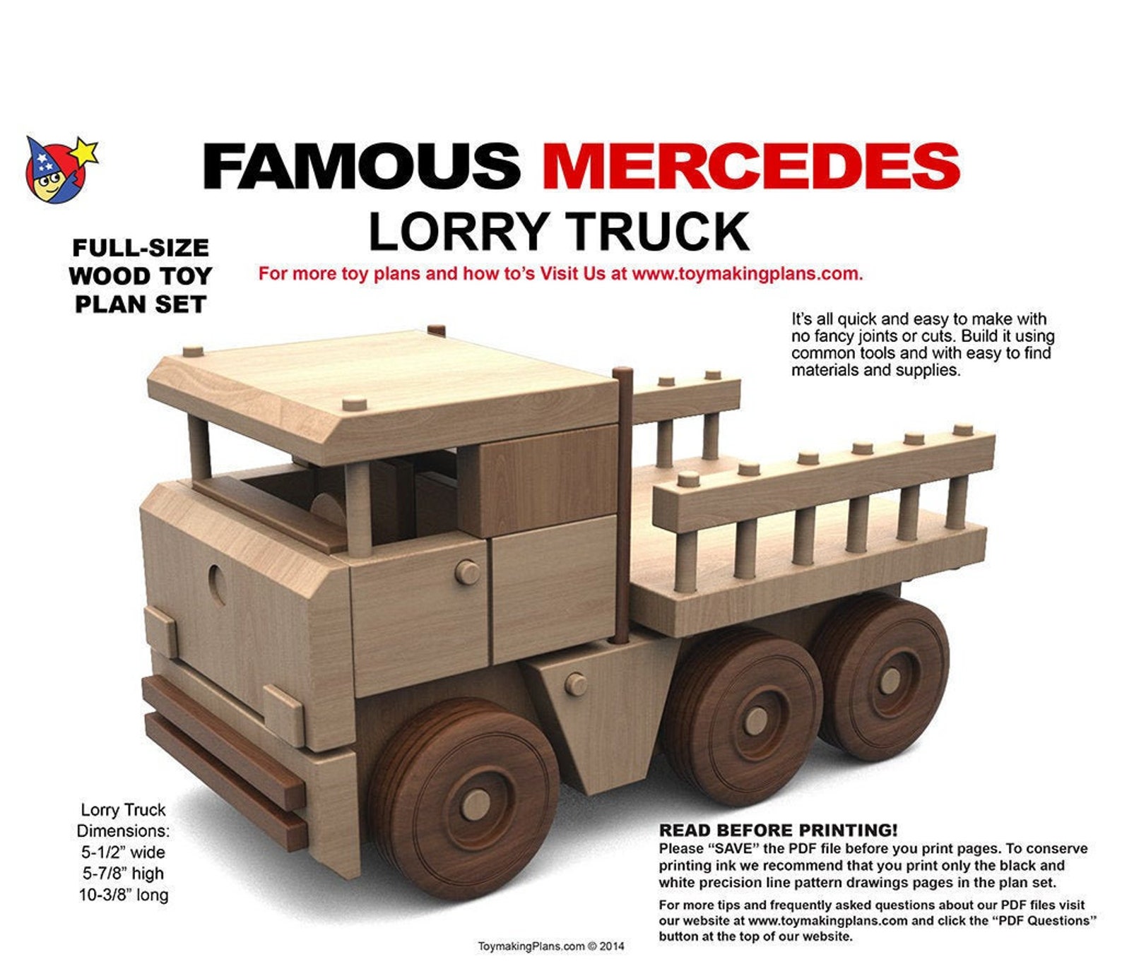 Famous Mercedes Lorry Truck Wood Toy Plan & Patterns PDF - Etsy