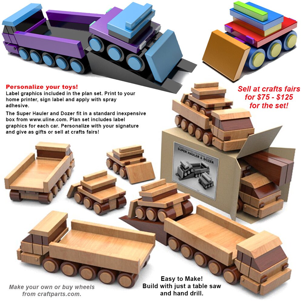 Table Saw Magic Super Hauler Wood Toy Plans & Patterns (PDF Download ...