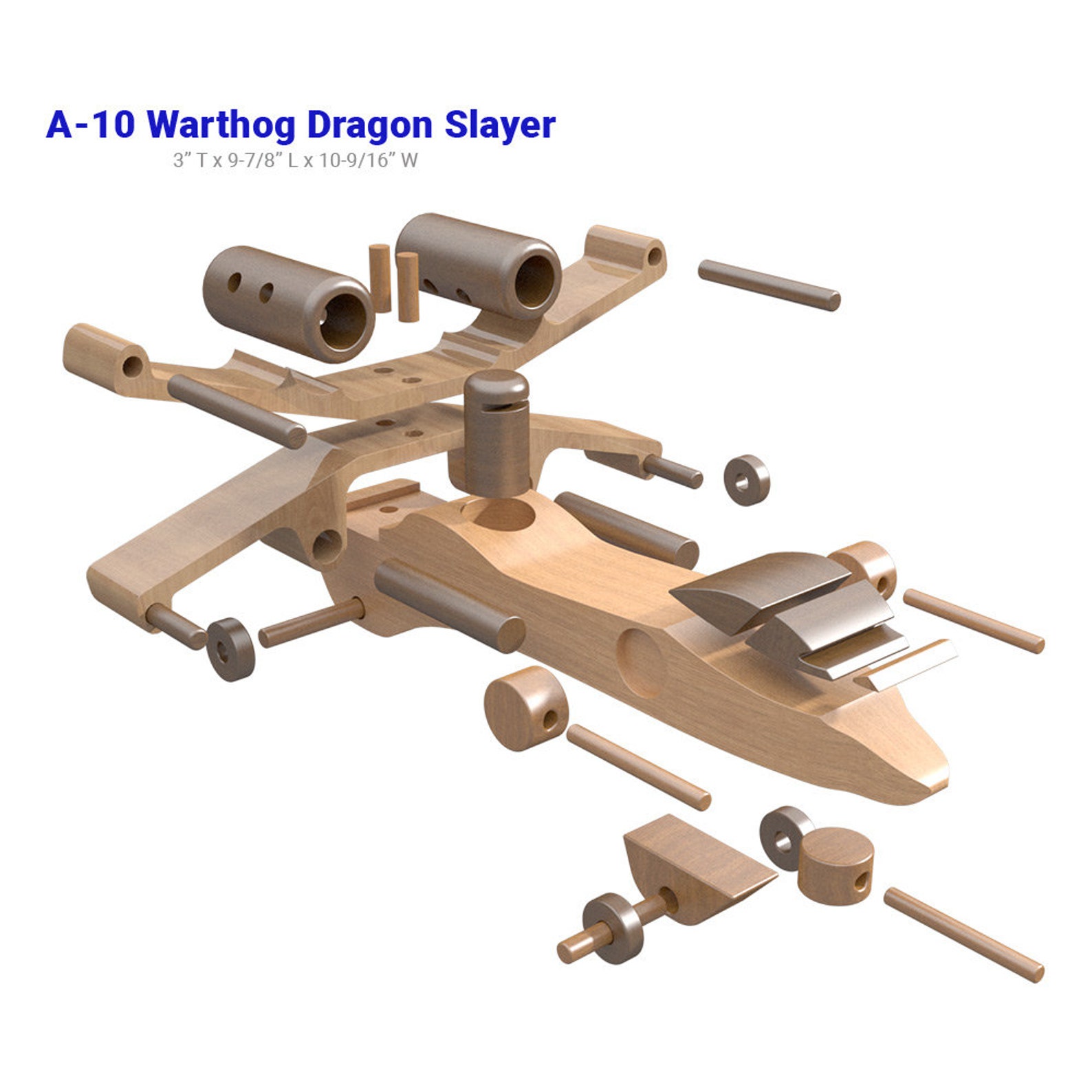 A-10 Warthog Battle Fighter Planes Wood Toy Plans & Patterns | Etsy
