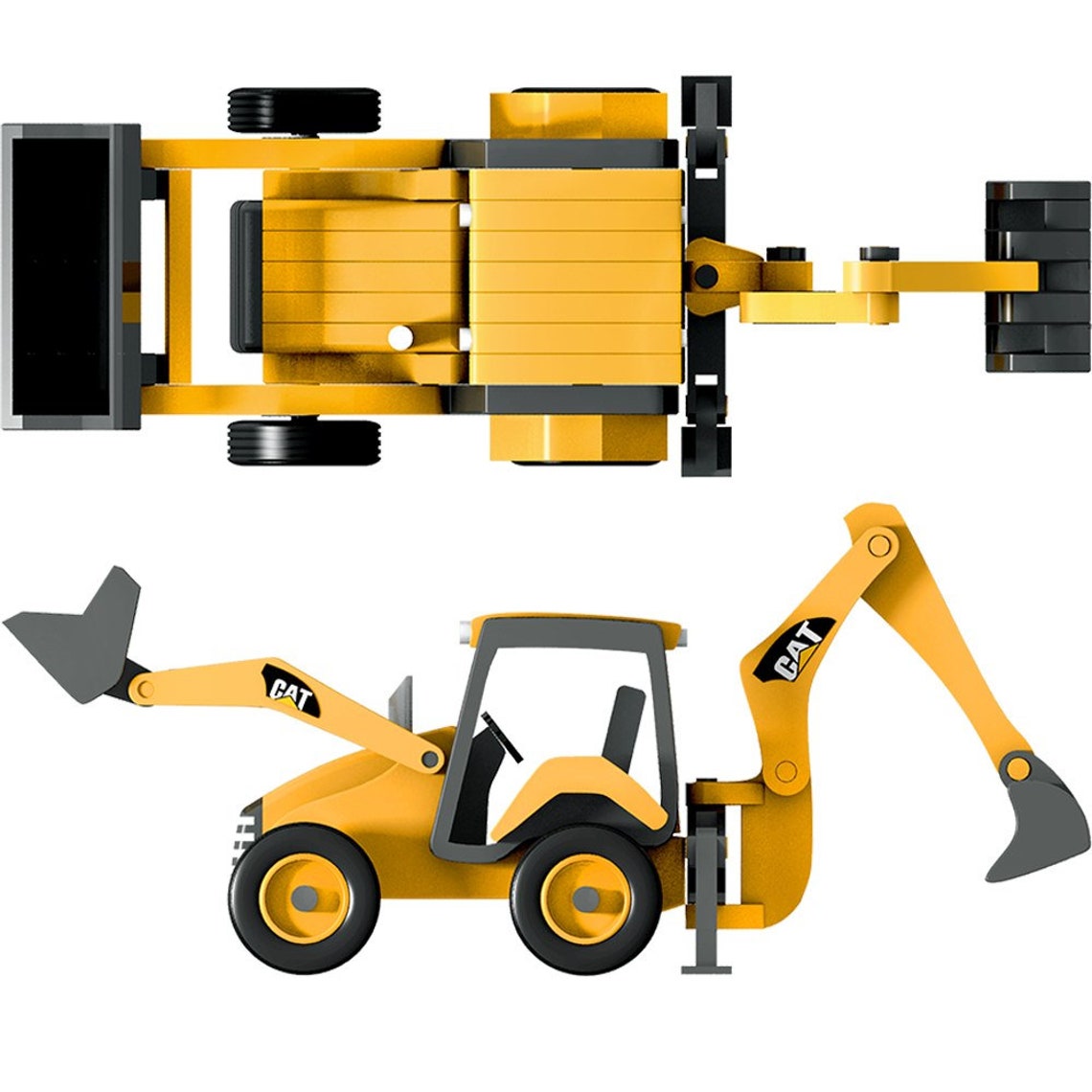 CAT Backhoe Loader Wood Toy Plans & Patterns PDF Download - Etsy